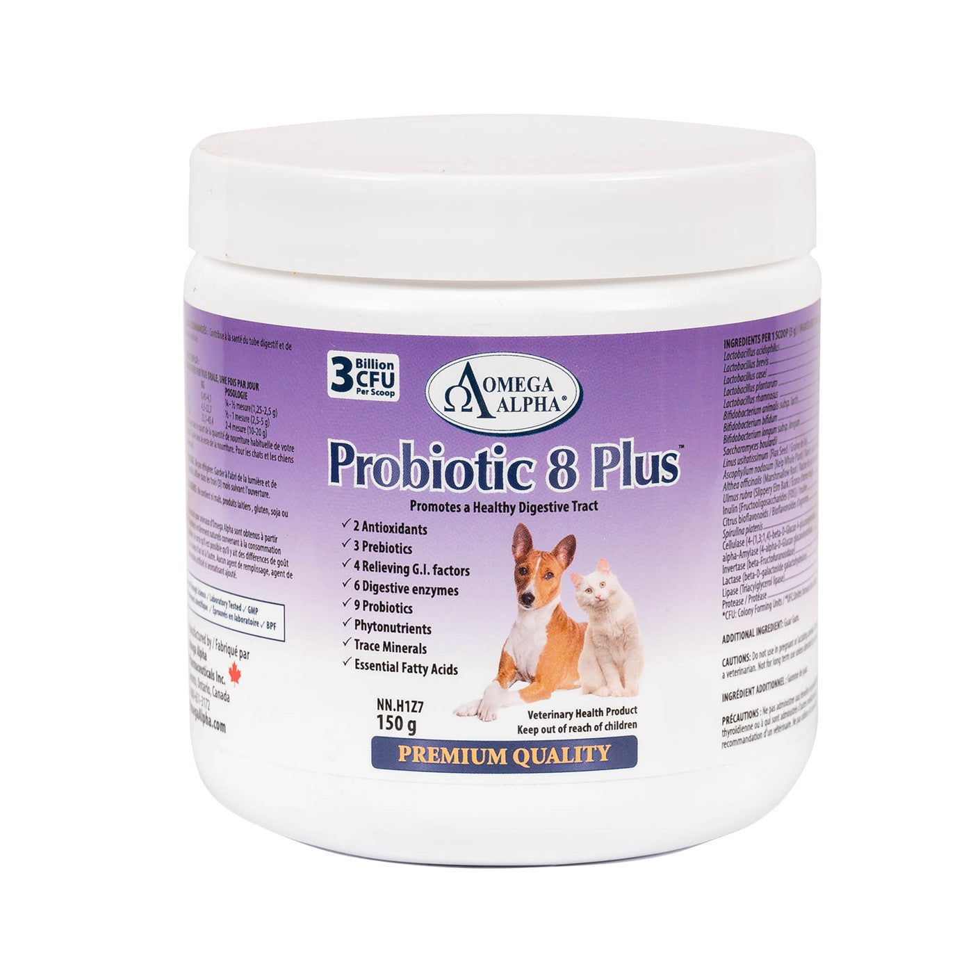Omega Alpha Pet Probiotic 8 Plus 150 g – Greenhawk USA