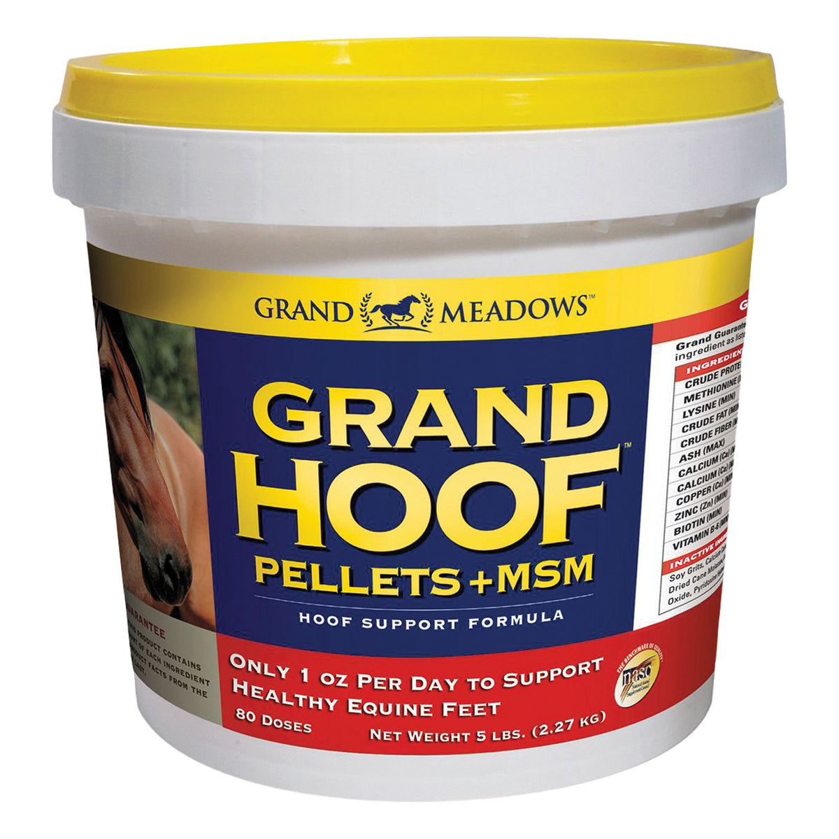 Grand Meadows Grand Hoof Pellets + MSM 5 lb. – Greenhawk USA